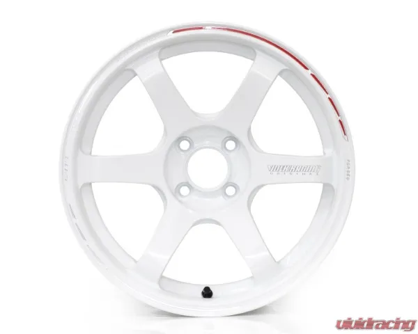 Volk Racing TE37 Sonic Time Attack Edition Wheel 15x5.5 4x100 46mm White/REDOT WVDSBA46AWR ...