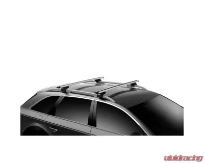 Thule 711300 Silver Wingbar Evo 127 Load Bars for Evo Roof Rack 2 Pack