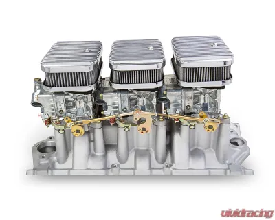 Holley Shiny 350 CFM 2300 Tri-Power 3x2 SBC Intake & Carburetor Kit ...