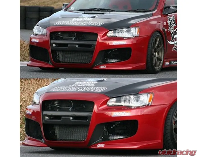 ChargeSpeed - Charge Speed FRP Type-1 Front Bumper Mitsubishi Lancer ...