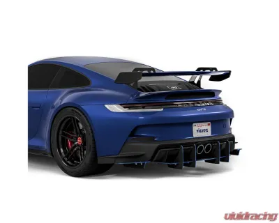 Vicrez VZ102628 Genali VR2 Rear Diffuser Textured Black Porsche 992 GT3