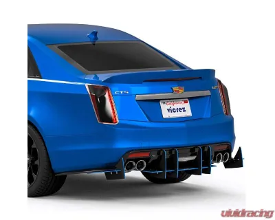 Vicrez VZ102643-GB Genali VR2 Rear Diffuser Gloss Black Cadillac CTS-V ...