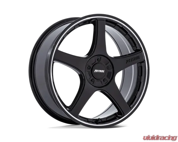 Petrol PE003BD17805940 17x8 Gloss Black Wheel w/Machined Lip 5x112/5x120