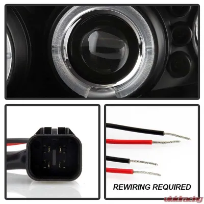 Spyder Auto Halo LED Black Projector HeadLights Pontiac GTO 2004-2006 ...