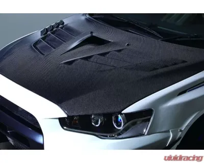 Varis Carbon Vented Hood Version 2 | Ultimate with Duct Mitsubishi EVO ...
