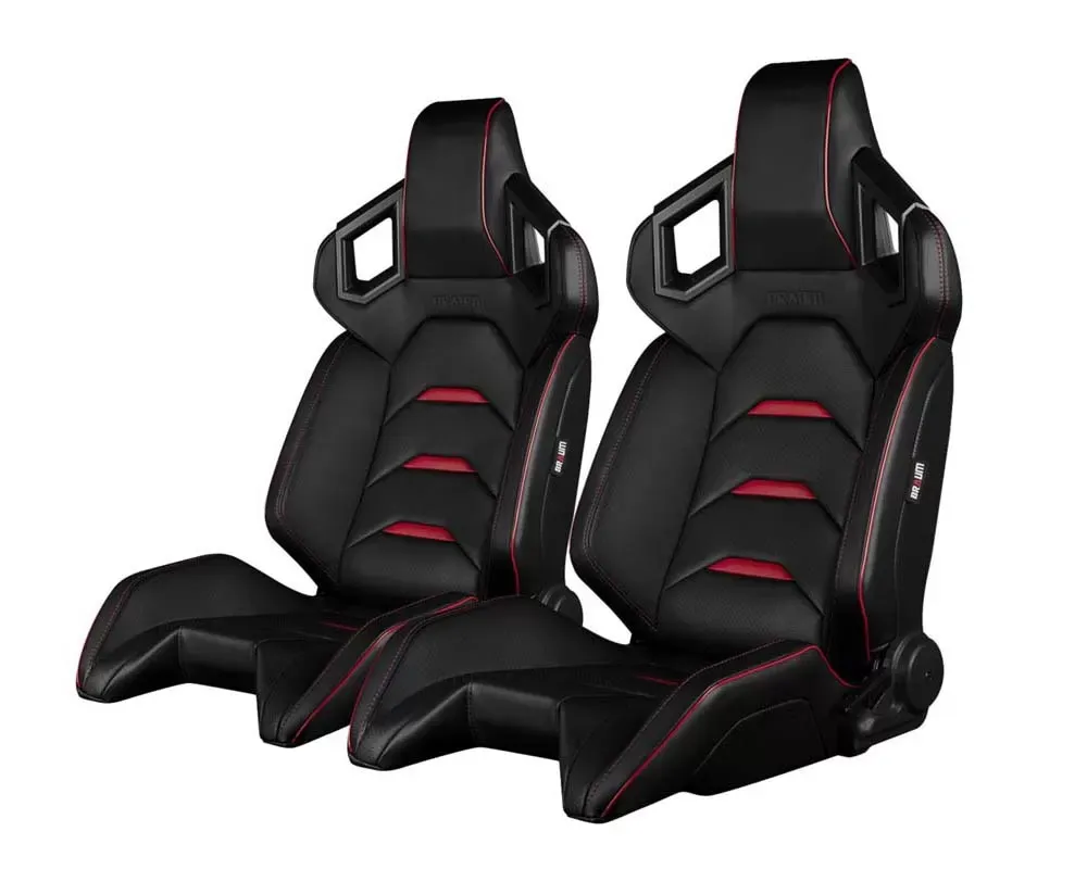 Braum Racing Alpha X Series Sport Seats - Black|Red BRR5-BKRD | Vivid ...