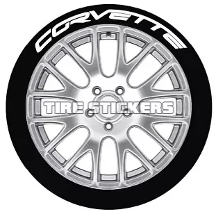 Tire Stickers Permanent Raised Rubber Lettering 'Corvette' Logo - 4 of ...
