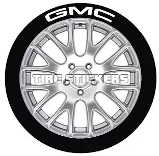 Tire Stickers Permanent Raised Rubber Lettering 'GMC' Logo - 4 of each ...