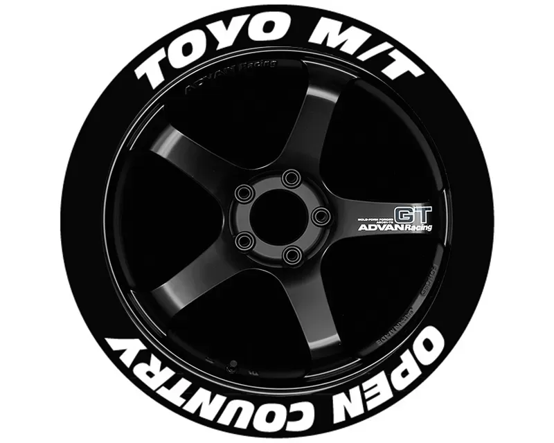 Tire Stickers Blue 'Toyo Tires Open Country' Permanent Raised Rubber ...